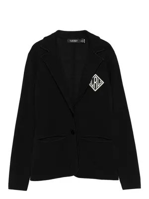Ralph Lauren Logo-embroidered Blazer - Black