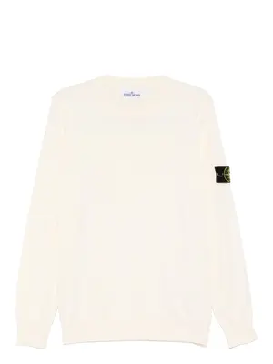 Stone Island Compass-badge Sweater - V0093 Avorio