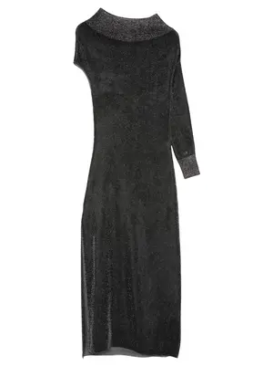 Fendi Draped Lurex Gown - Black