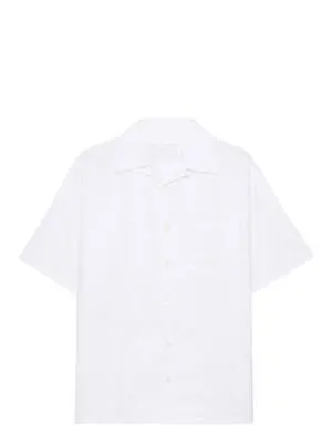 Prada Logo-patch Bowling Shirt - White