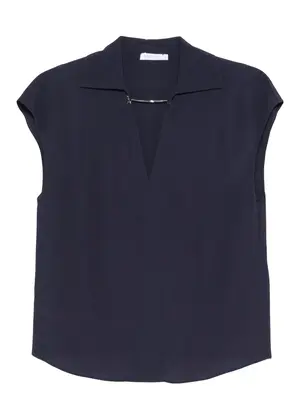 Patrizia Pepe Chain-detail Blouse - Blue