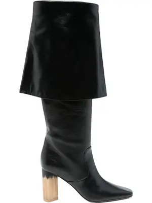 Chloé 85mm Georgia Leather Boots - Black