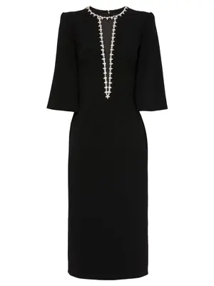 Jenny Packham Grace Midi Dress - Black