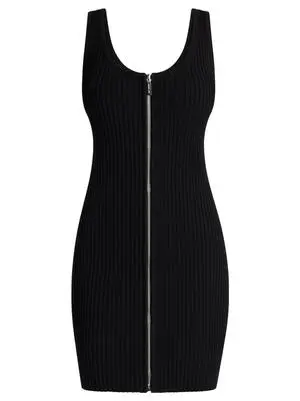Michael Kors Ribbed Mini Dress - Black