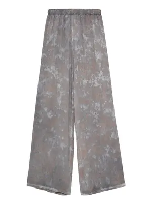 Avant Toi Textured Palazzo Pants - Grey