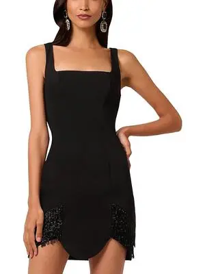 LIV FOSTER Addison Embellished Mini Dress - Black