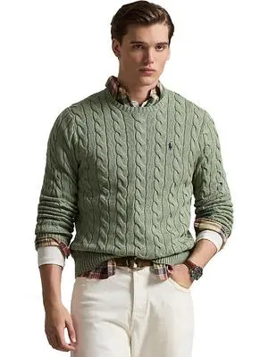 Polo Ralph Lauren Cable Knit Cotton Sweater - Green