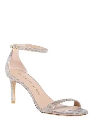STUART WEITZMAN Nudist 75 Ankle Strap Sandals - Poudre