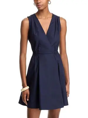 Derek Lam 10 Crosby Tia Poplin Dress - Night Sky