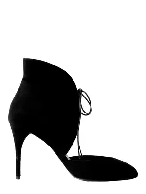 Alaïa Cutout Suede Ankle Boots - Black