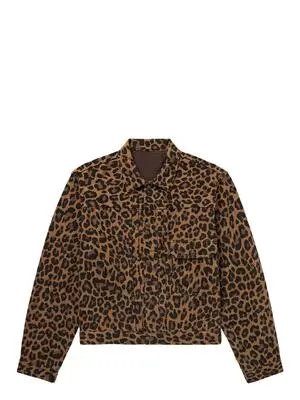 Kapital Leopard-print Brushed Cotton-blend Twill Jacket - Yellow