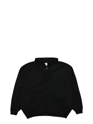 Vetements Logo-embroidered Zip-up Hoodie - Black