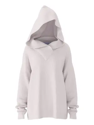 MARGHERITA MACCAPANI Knitted Hooded Jumper - Neutrals