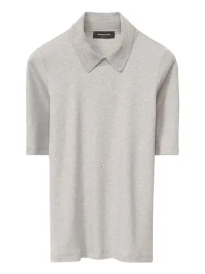 Fabiana Filippi Mélange-effect Polo Top - Grey