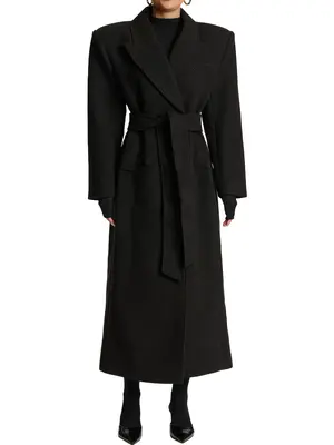 Naked Wardrobe Power Oversized Coat - Black