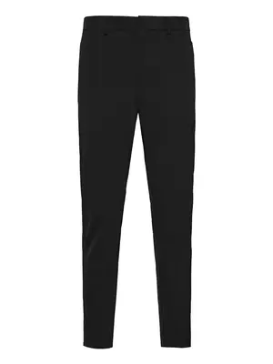 Prada Pressed-crease Cropped Trousers - Black