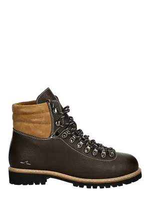 Paul & Shark Lace-up Ankle Boots - Brown