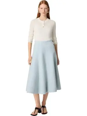BOTTEGA  VENETA Wool Boucle A-line Skirt - Bubble