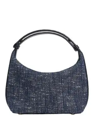 BOTTEGA  VENETA Denim Bouclé Shoulder Bag - Navy