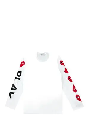 Play Comme Des Garcon Heart Print T-shirt - White