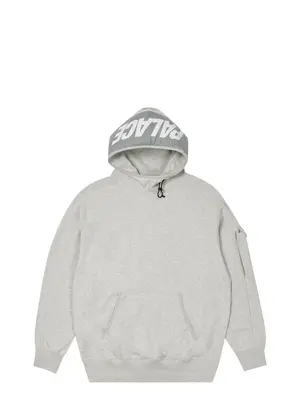 PALACE Giant Woven Label Hood Grey