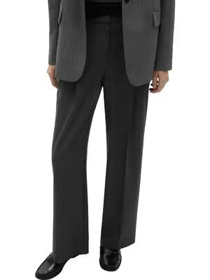 MANGO MANGO Pleated Wide Leg Trousers