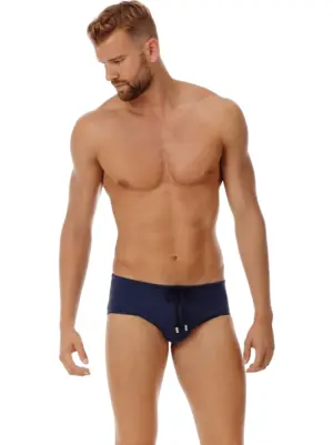 Vilebrequin Solid Fitted Swim Brief - Bleu Marine