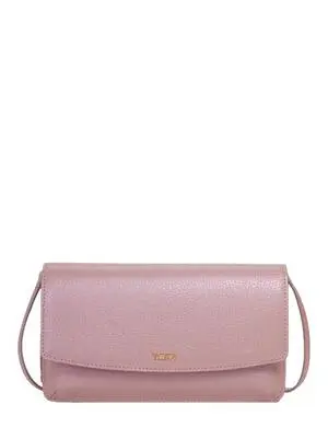 Tumi Leather Crossbody Wallet - Pearl Pink