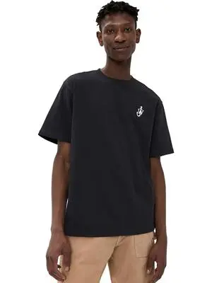 JW Anderson Anchor Embroidery Tee - Black