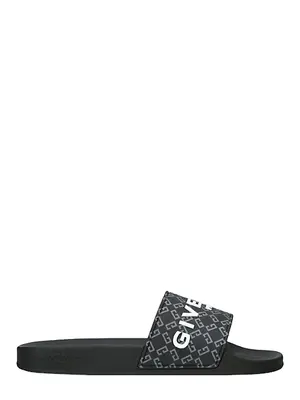 Givenchy Monogram Rubber Slides - Black