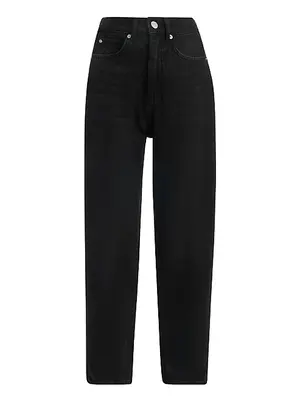Whistles Authentic Barrel-leg High-rise Jeans - Black