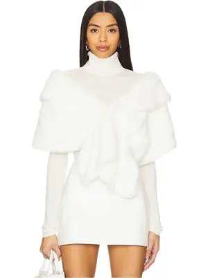 UNREAL FUR Champagne Faux Fur Wrap - Ivory