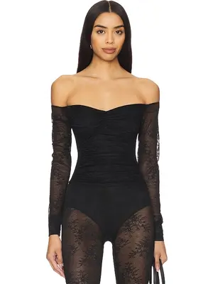 AFRM Odilla Lace Combo Top - Noir