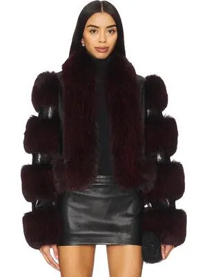 Adrienne Landau Alessia Jacket - Ruby