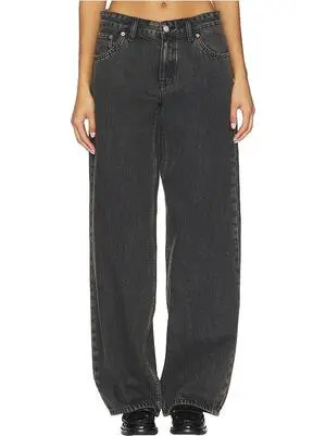 DR. DENIM Hill Wide Leg Jeans - Aged Black