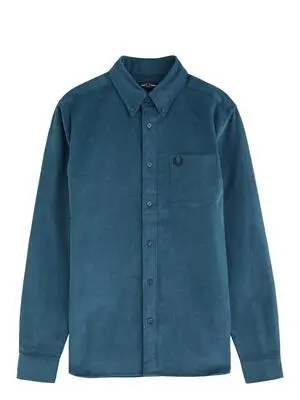 Fred Perry Corduroy Oxford Shirt - Blue