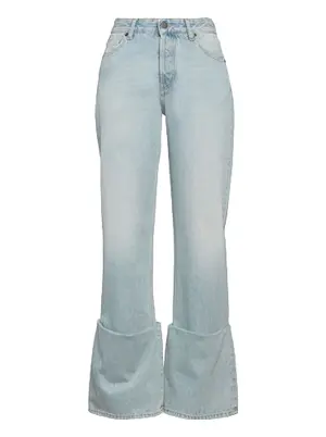 DARKPARK Straight-leg Jeans With Cuffed Hem - Blue