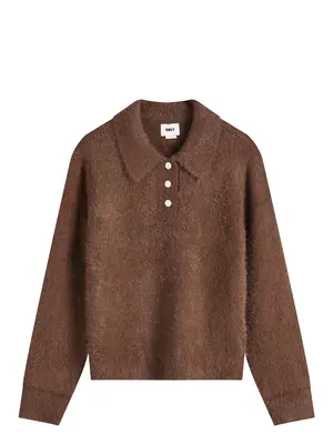 Obey Esme Polo Sweater - Chocolate