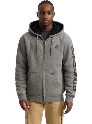 ECKO UNLTD. One Hit Faux Shearling Hoodie - Grey Marled