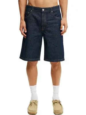 COTTON ON Baggy Denim Shorts - Shutter Blue