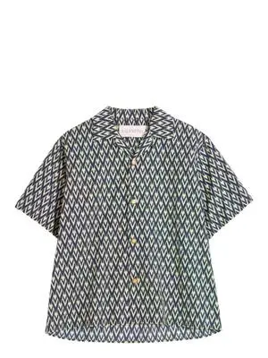 VALENTINO Printed Button-up Bowling Shirt