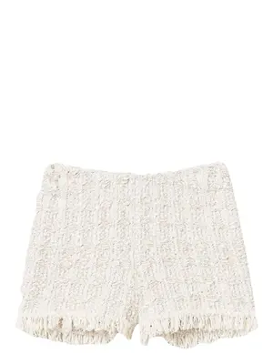 TWINSET Lurex Jacquard Shorts - Neutrals