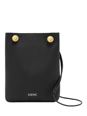 Loewe Pebble Leather Pouch - Black