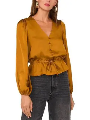 1.State V-neck Peplum Top - Cathay Spice