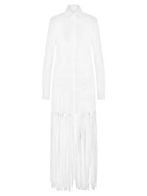 Moschino Fringed Maxi Dress - White