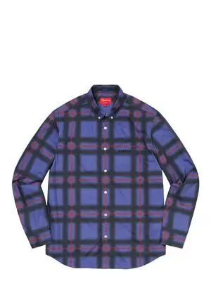 Supreme Spray Tartan Shirt - Blue