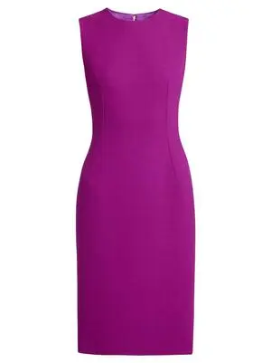 Dolce & Gabbana Sheath Crepe Wool Dress - Purple