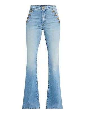 Ramy Brook Ramy Brook Helena High-Rise Flare Jeans Light Wash