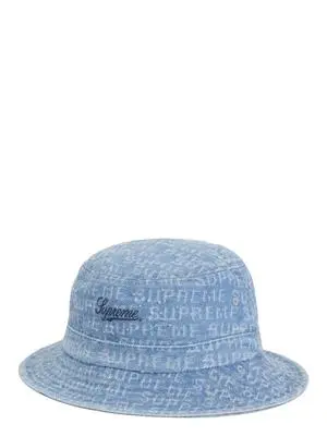 Supreme Needle Punch Denim Crusher Hat - Blue