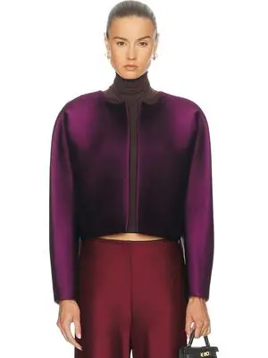 LESET Bobbi Crop Jacket - Aubergine